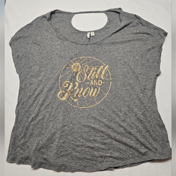 Cato | Tops | Cato Plus Size Be Still And Know Gtaphic 2224 Capped ...
